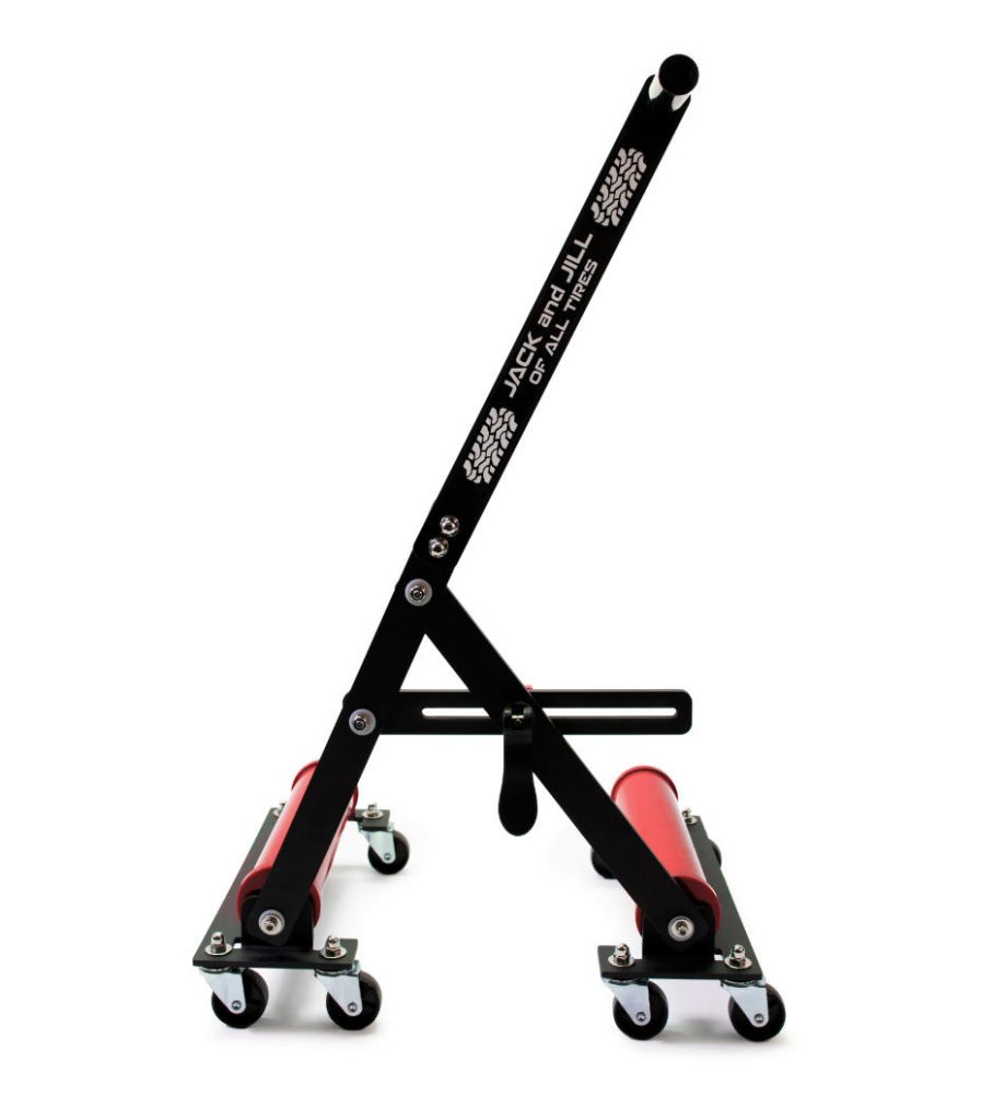 Red DIY Tire Jack and Trolley - Jack and Jill of All Tires